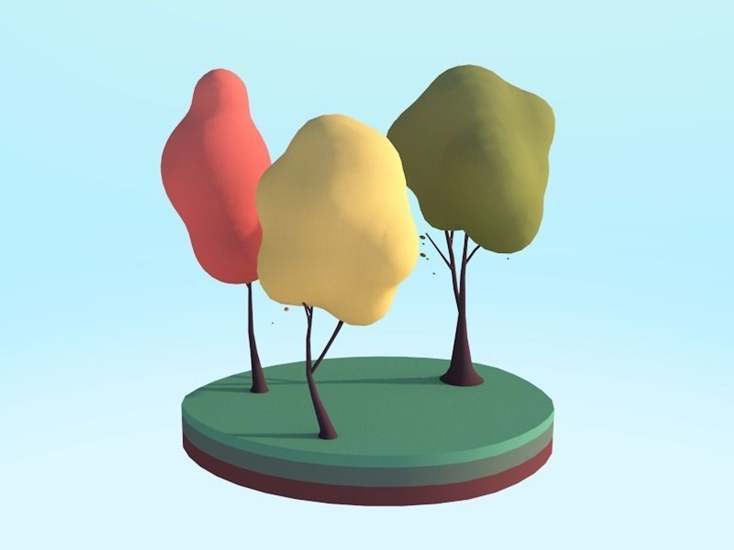 Free 3D Model Cartoon Trees Pack - TurboSquid 1360740