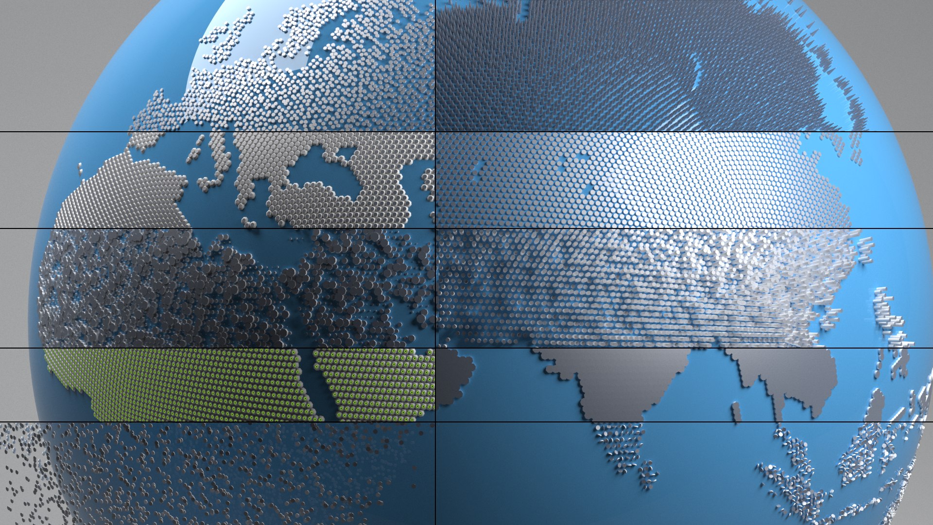 Pixeled Globe Shape 3D model - TurboSquid 2004266