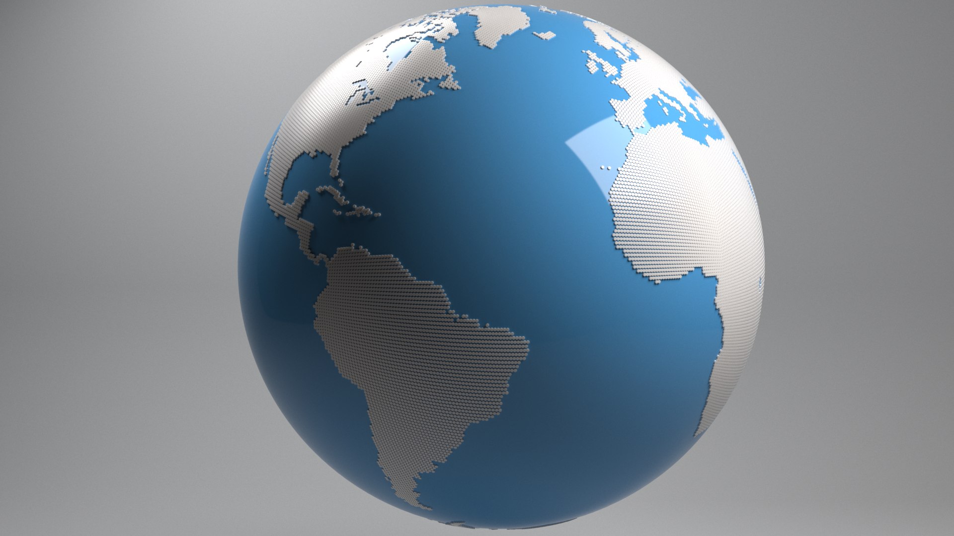 Pixeled Globe Shape 3D model - TurboSquid 2004266