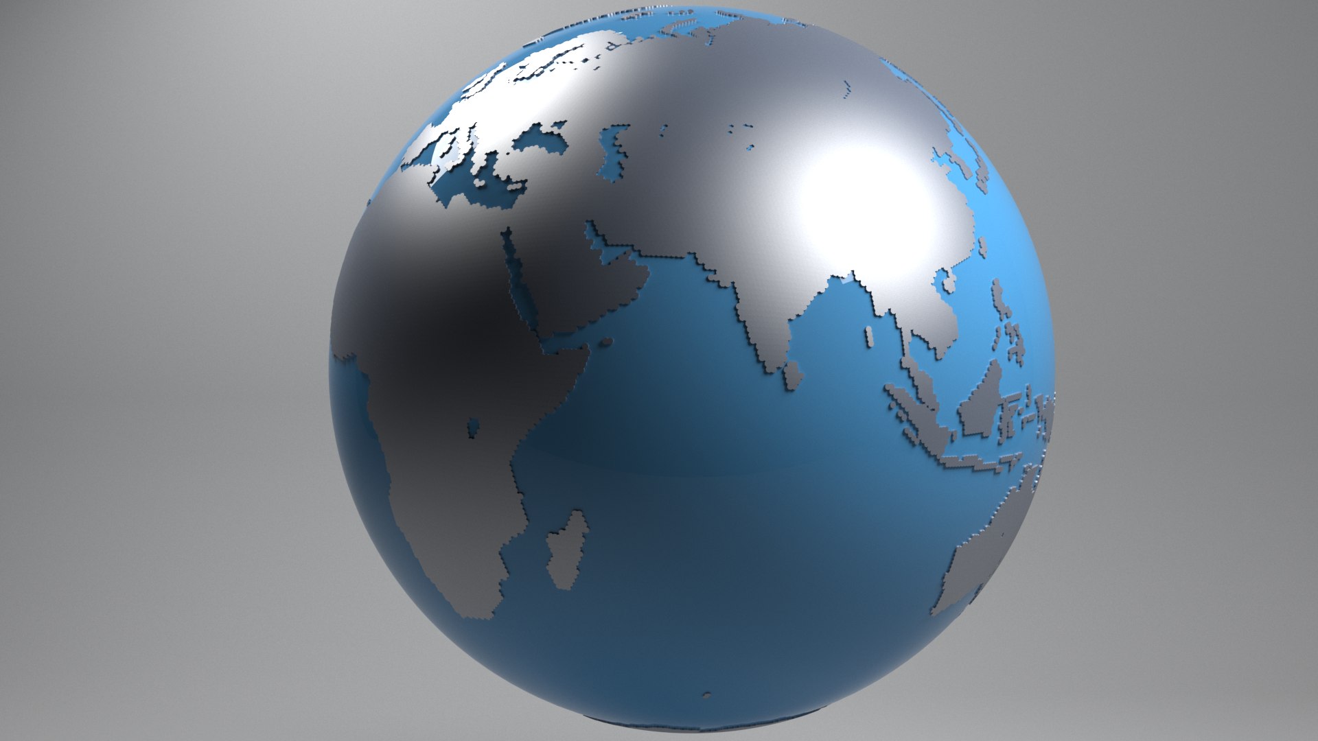 Pixeled Globe Shape 3D model - TurboSquid 2004266