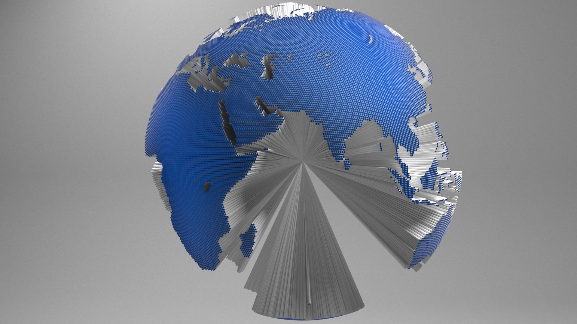Pixeled Globe Shape 3D model - TurboSquid 2004266