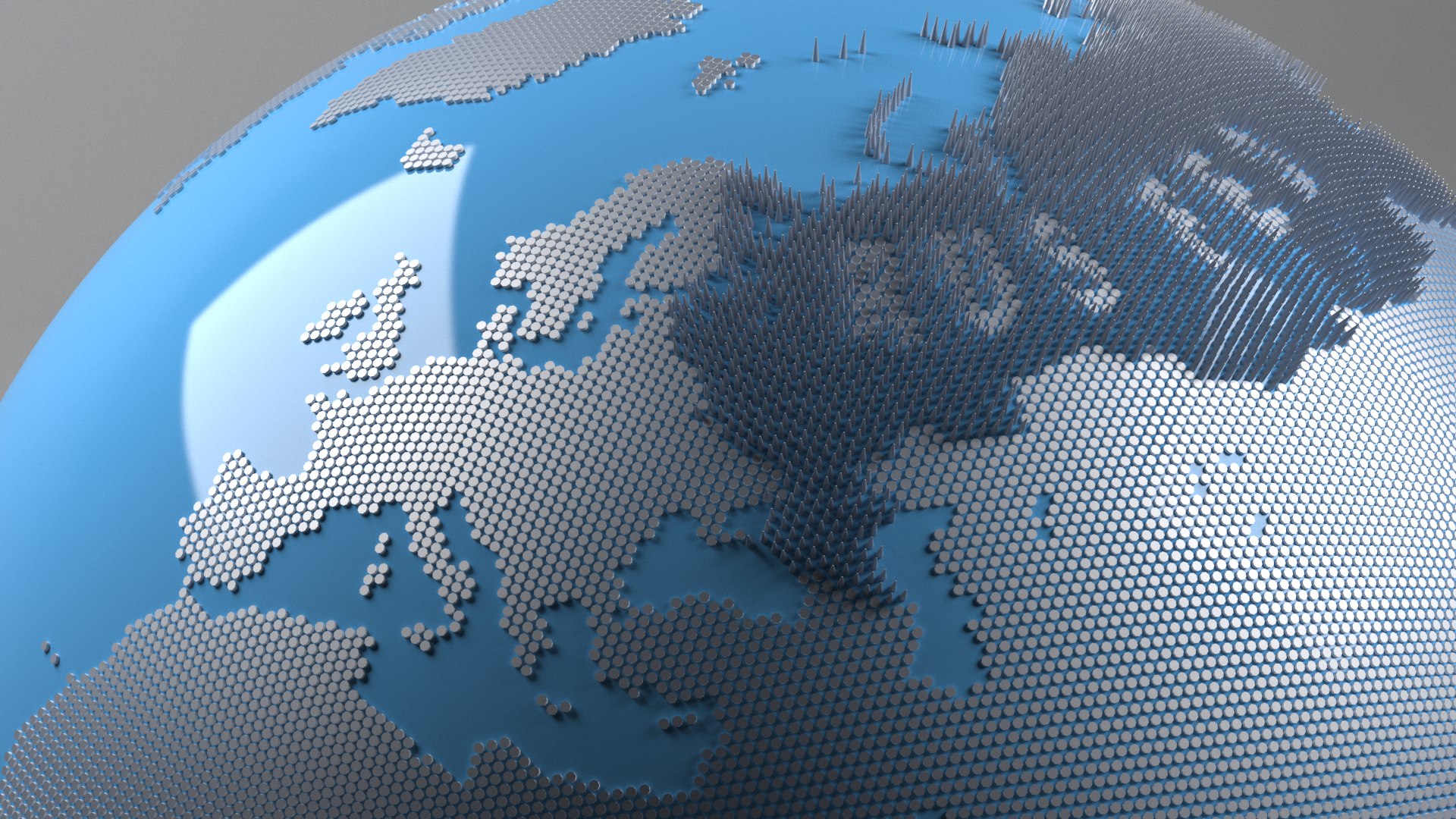 Pixeled Globe Shape 3D model - TurboSquid 2004266