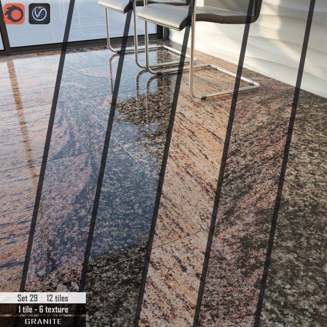 Tile Cosmo Stone Set 3D - TurboSquid 1275796