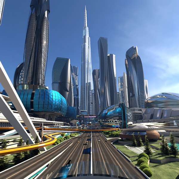 3D green future city model - TurboSquid 1384068