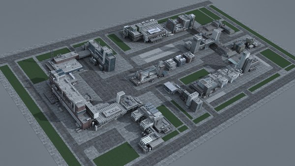 3D city building structure - TurboSquid 1681264