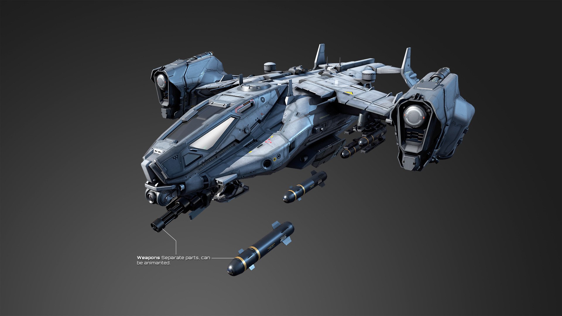 SF - Heavy Military Dropship 3D - TurboSquid 2322505