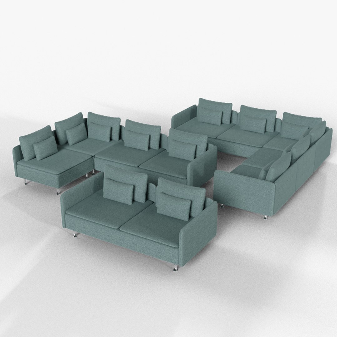 Ikea Sofas Set - Soderhamn 3D - TurboSquid 2040164
