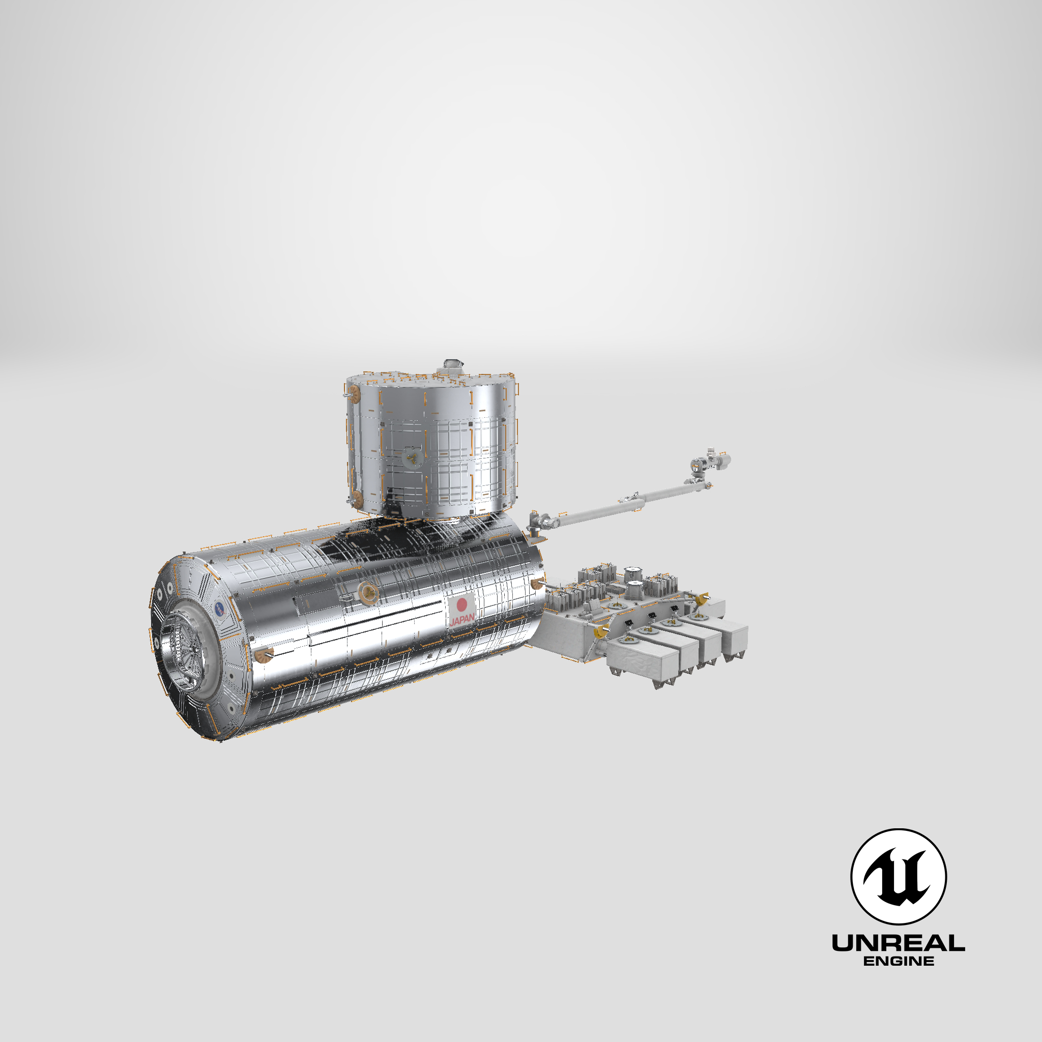 Iss japanese experiment module model - TurboSquid 1611301