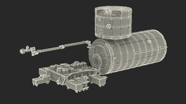 Iss japanese experiment module model - TurboSquid 1611301