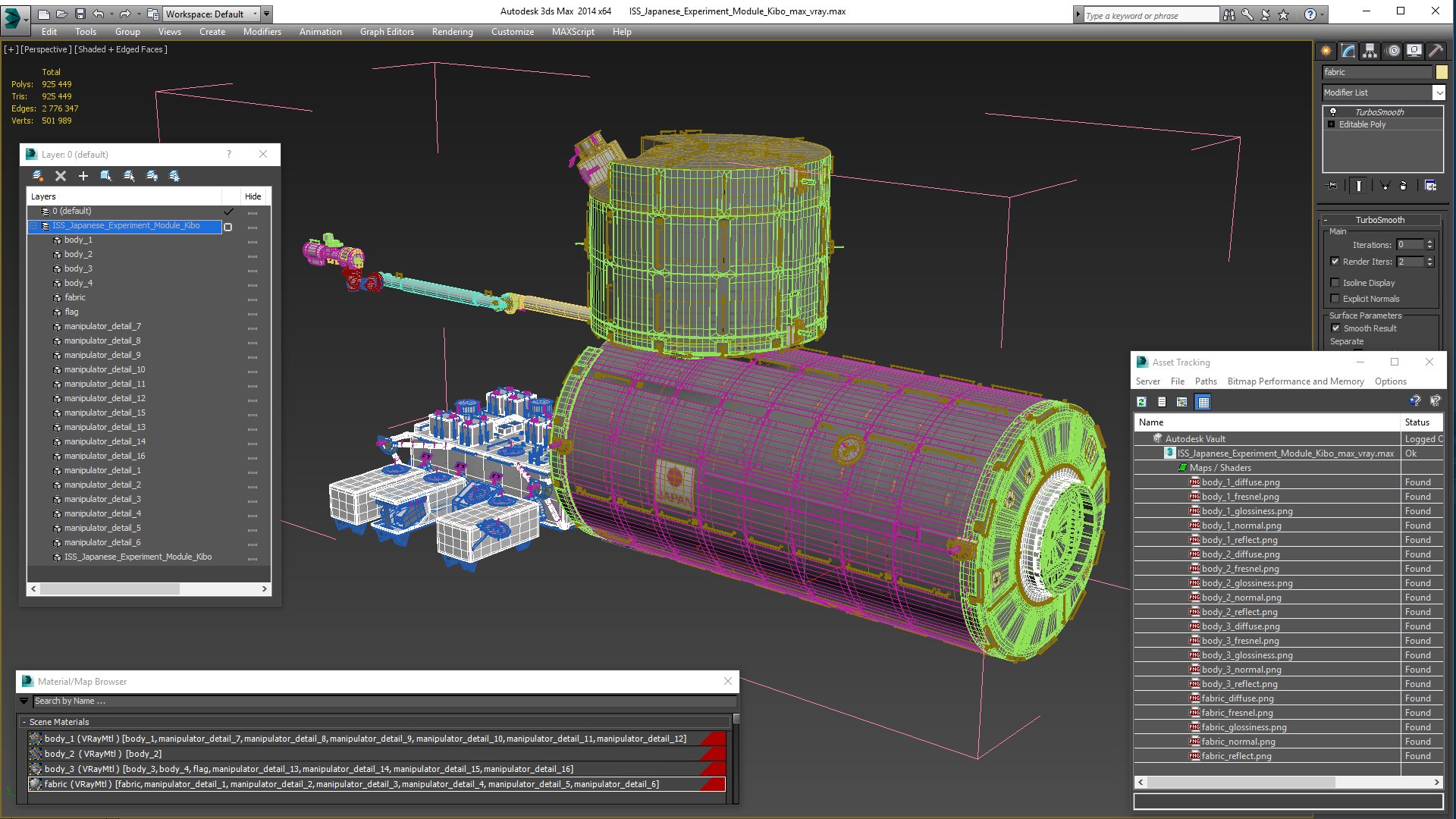 Iss Japanese Experiment Module Model - TurboSquid 1611301