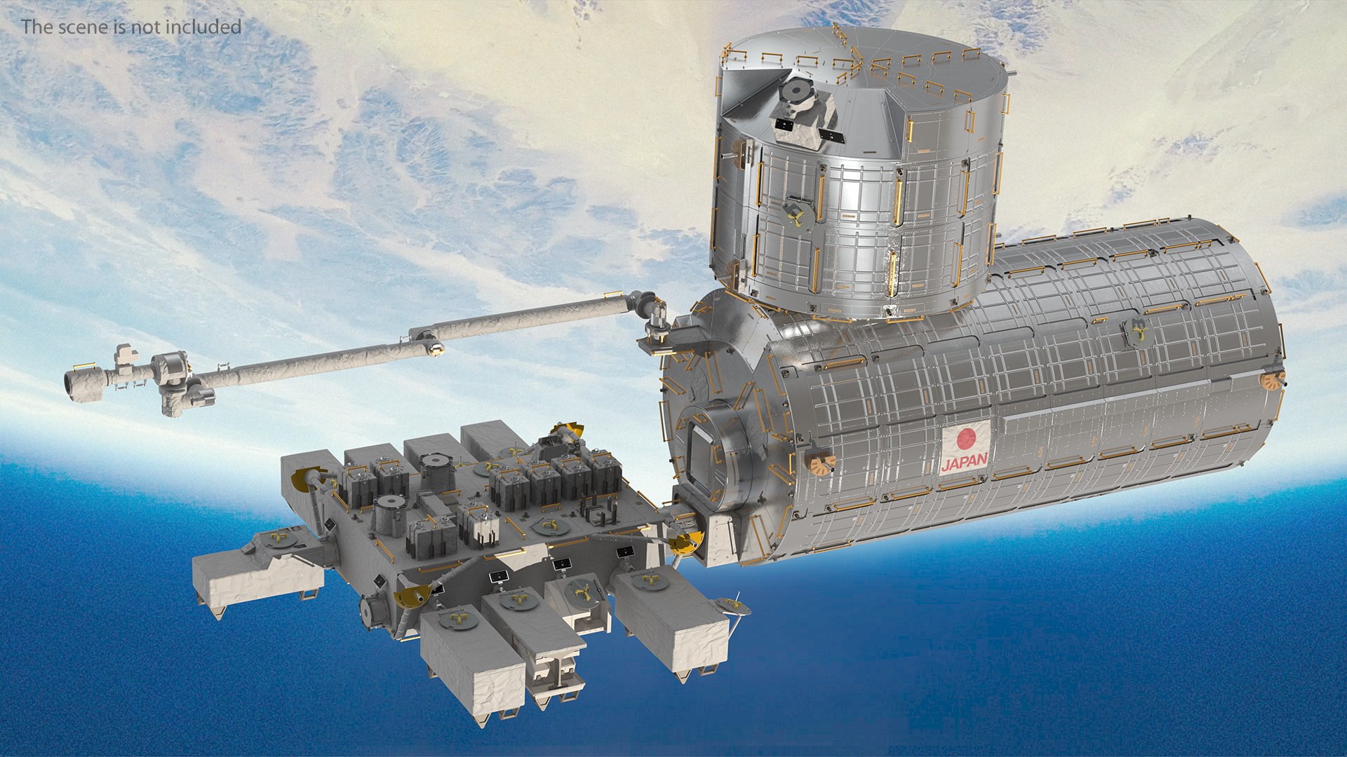 Iss japanese experiment module model - TurboSquid 1611301