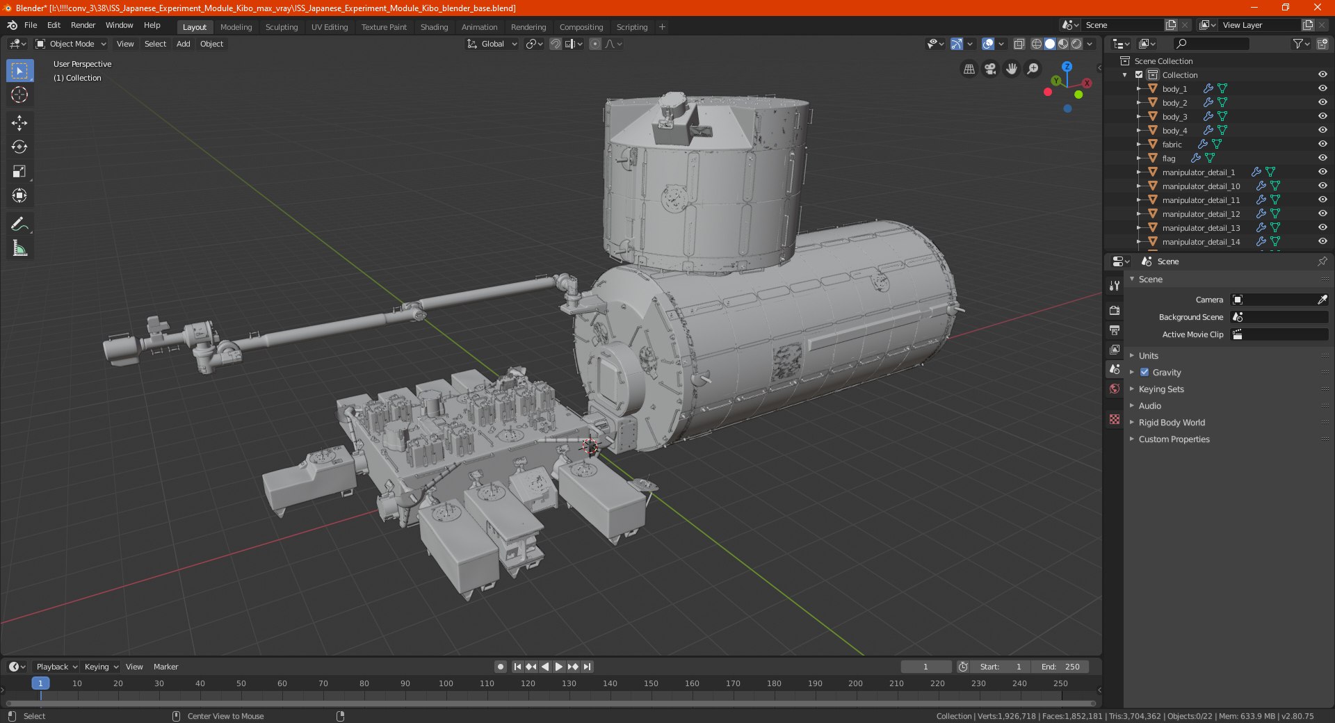 Iss Japanese Experiment Module Model - TurboSquid 1611301