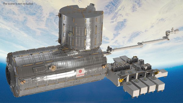 Iss japanese experiment module model - TurboSquid 1611301