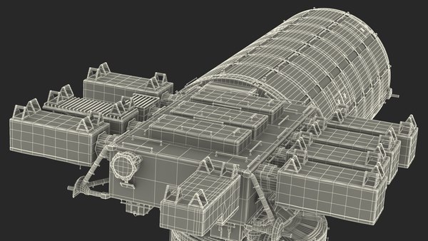 Iss japanese experiment module model - TurboSquid 1611301