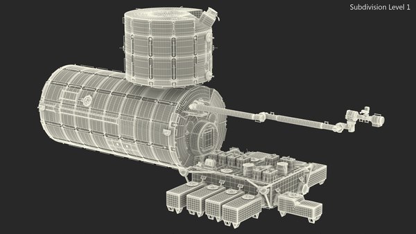 Iss japanese experiment module model - TurboSquid 1611301