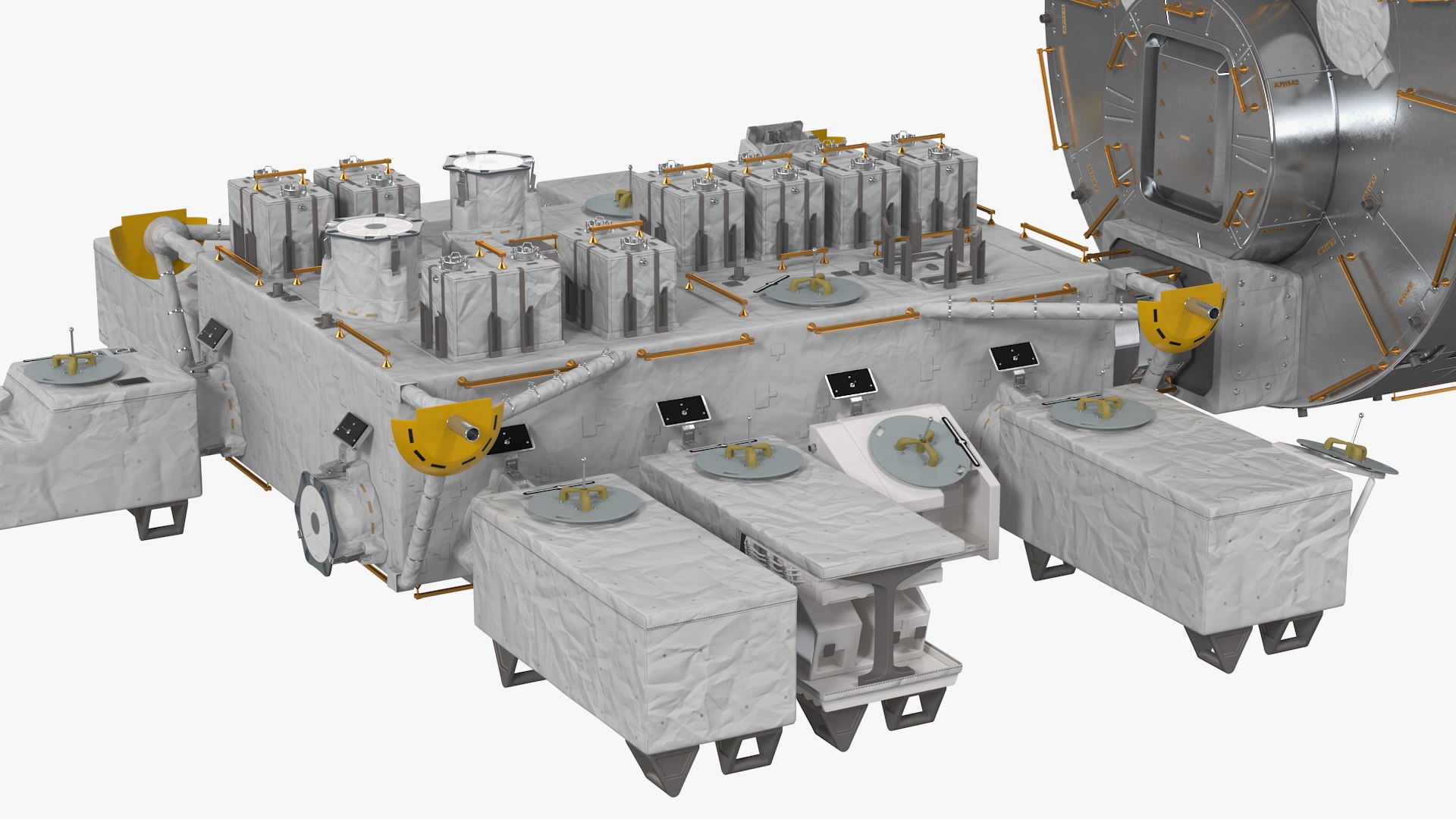 Iss japanese experiment module model - TurboSquid 1611301