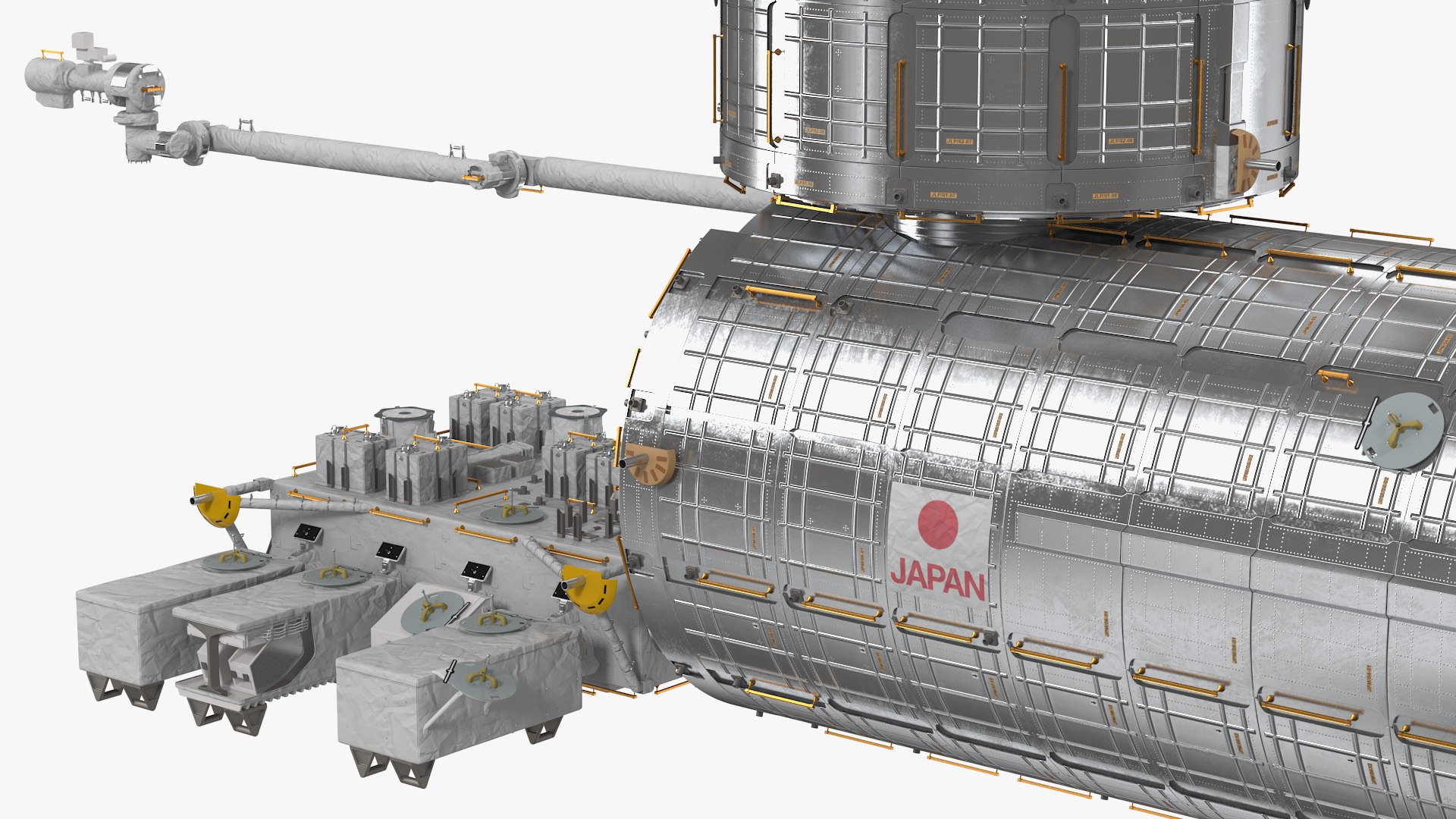 Iss japanese experiment module model - TurboSquid 1611301