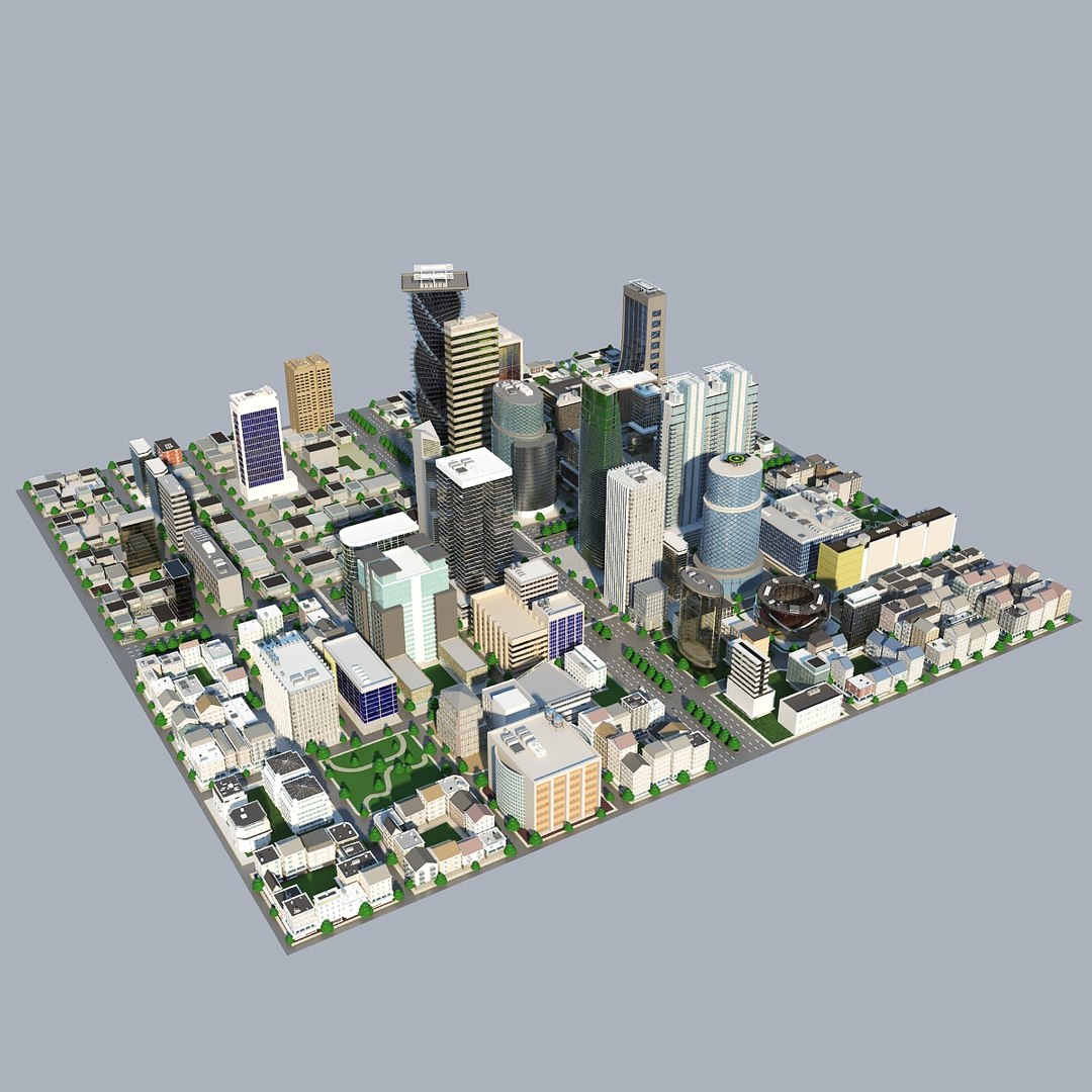 3d Max City Block Cityscapes