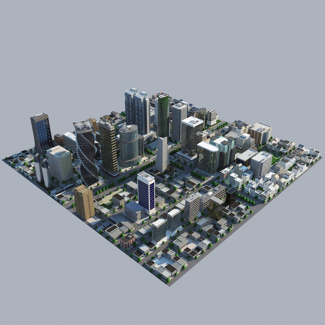 3d Max City Block Cityscapes