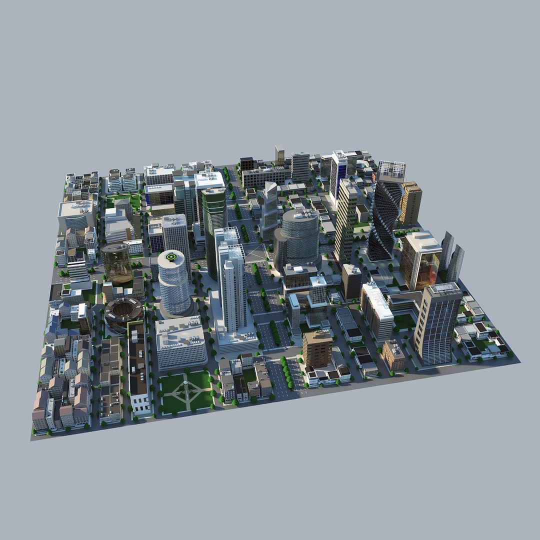3d Max City Block Cityscapes