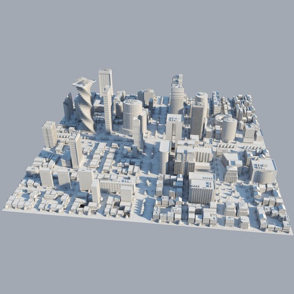 3d max city block cityscapes