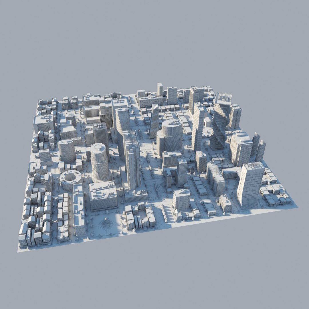 3d Max City Block Cityscapes