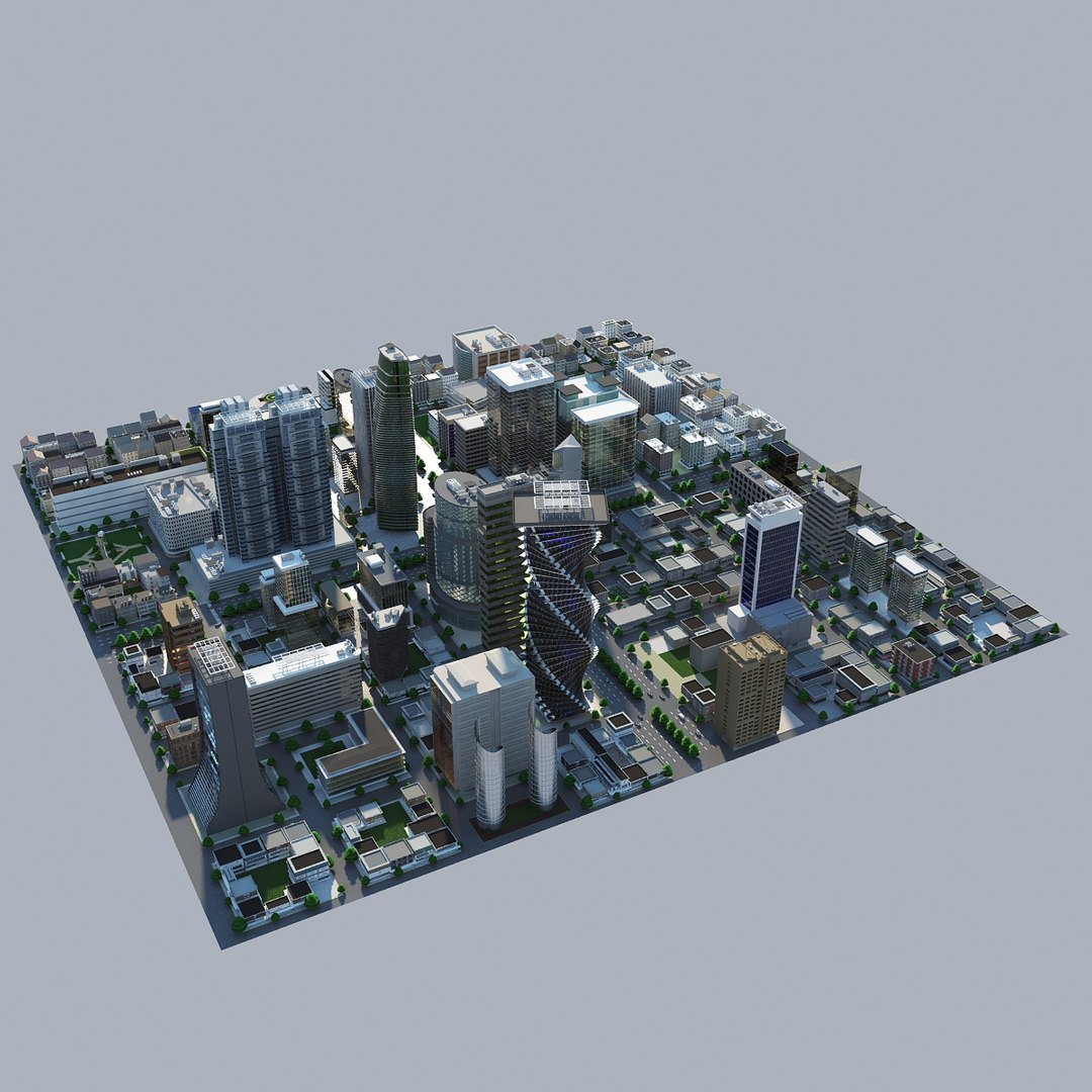 3d Max City Block Cityscapes