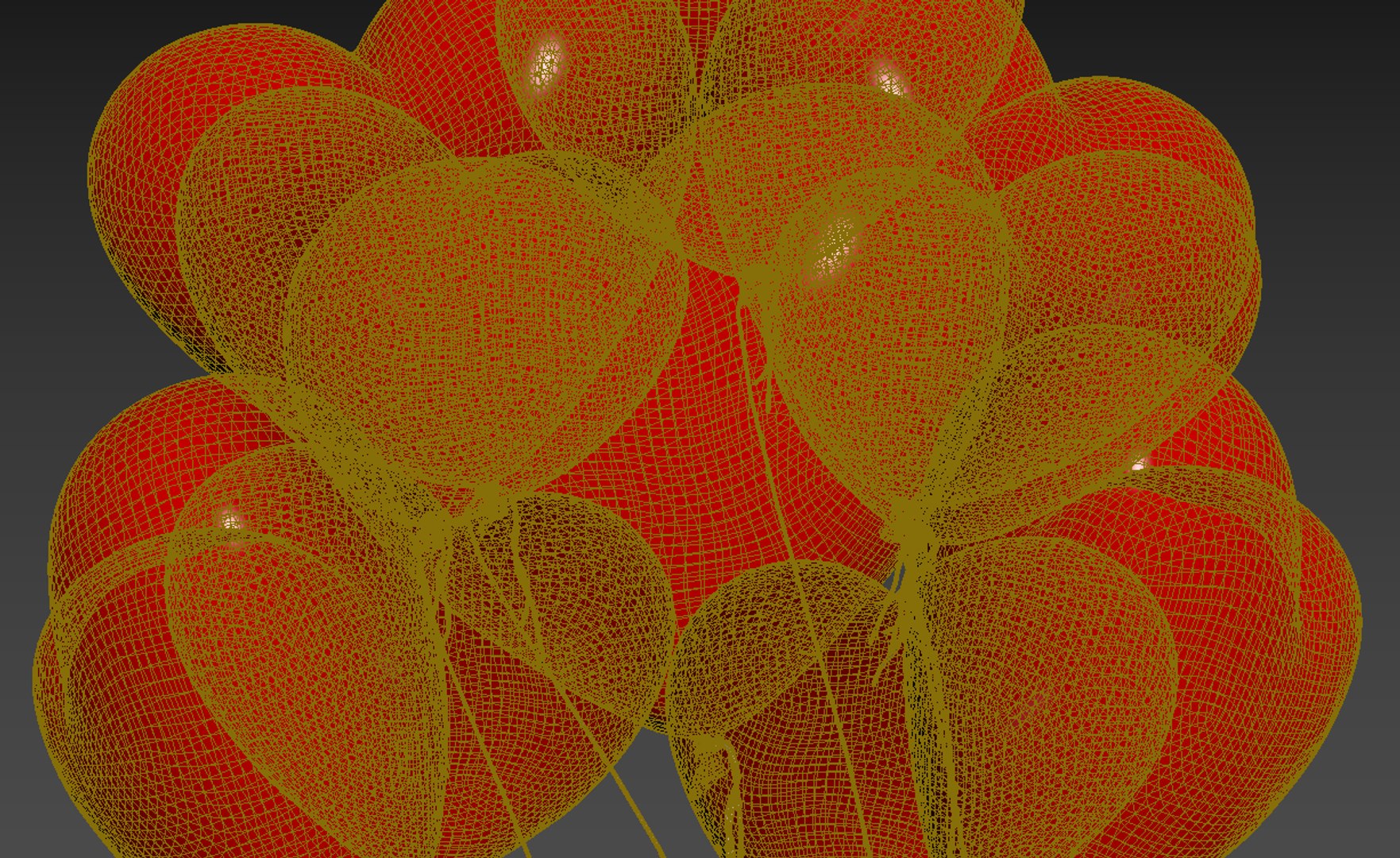 Balloon Heart Shape Model - TurboSquid 1490961