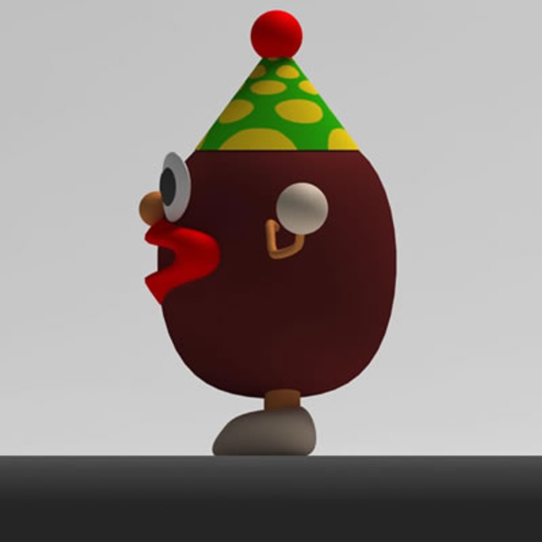 cephalopod cartoon character 3d dxf