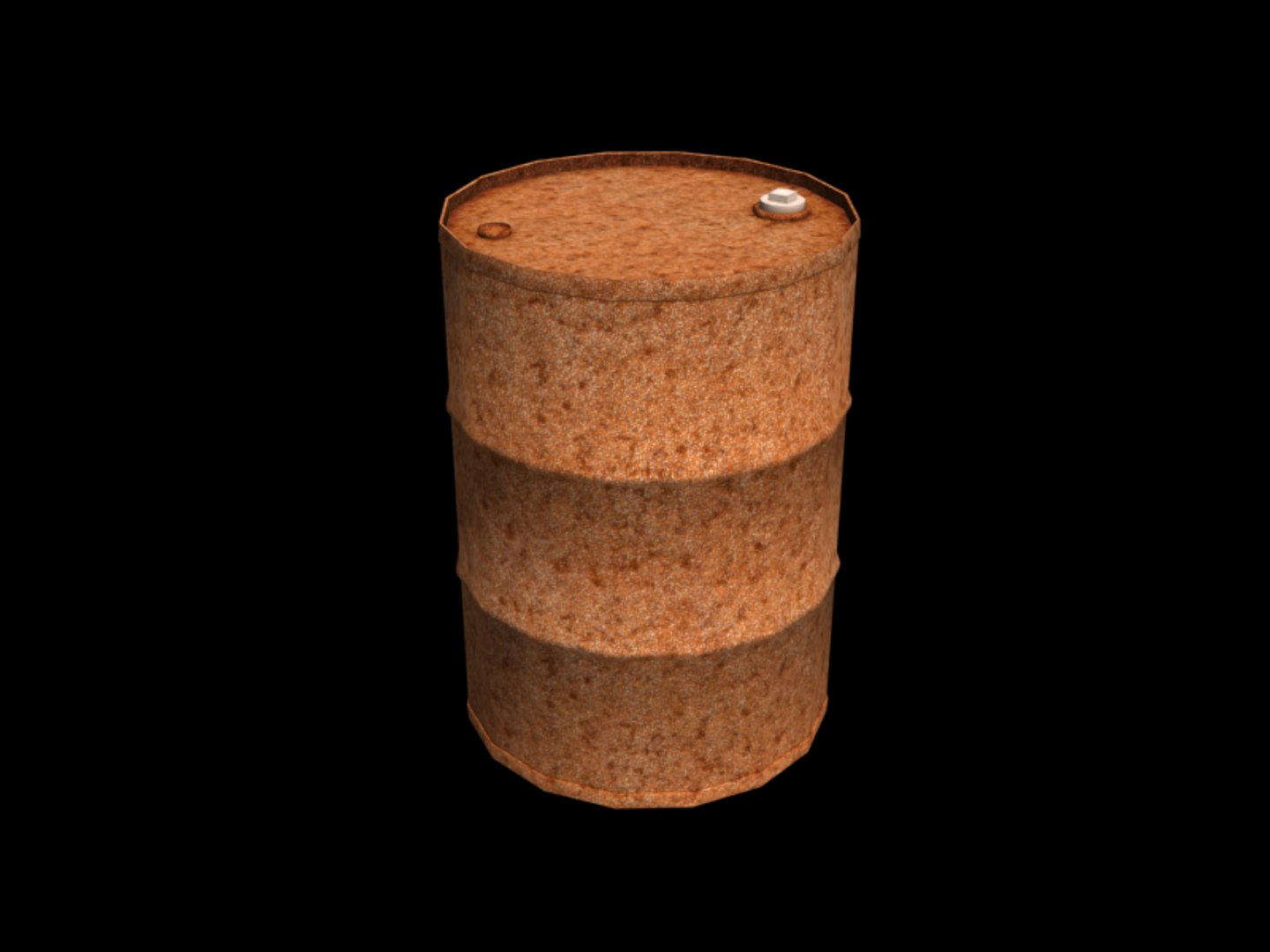 3d Model Rusty Oil Drum