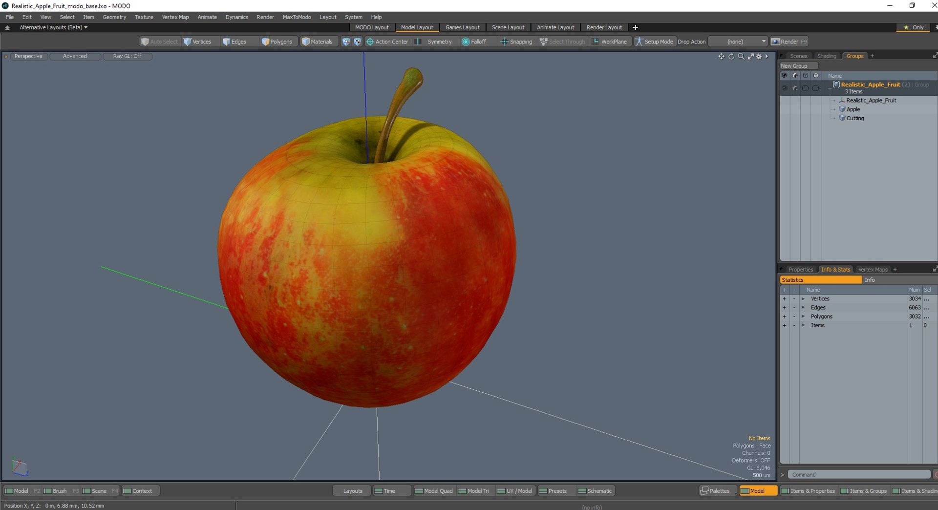 Realistic Apple Fruit Model - TurboSquid 2236319