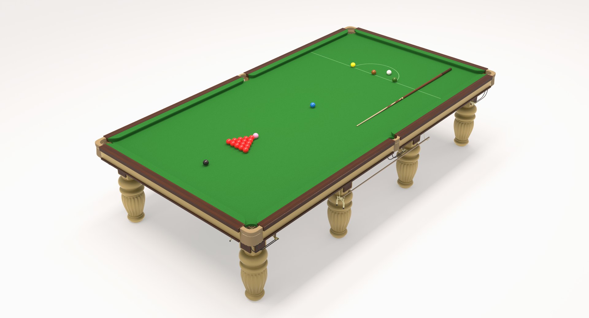 3D 12 snooker billiard table - TurboSquid 1289376