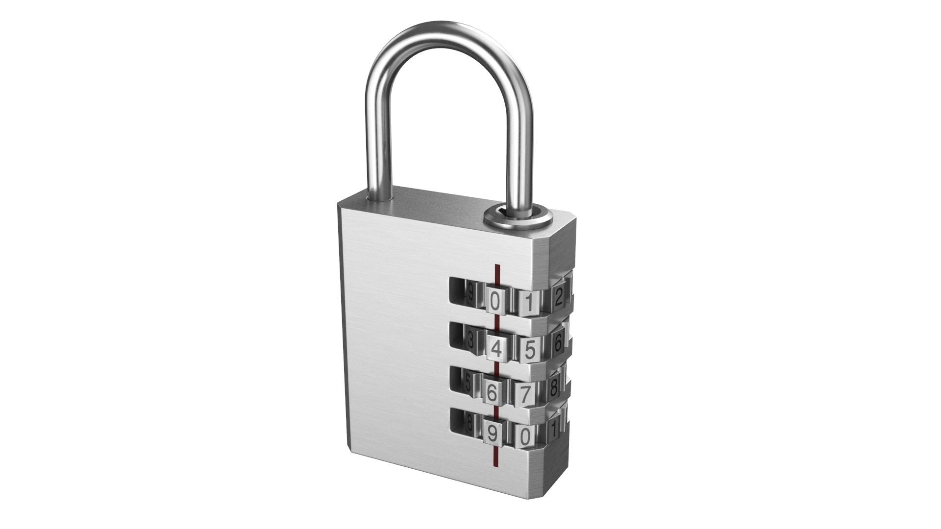 Silver Combination Padlock 3D Model - TurboSquid 1862091
