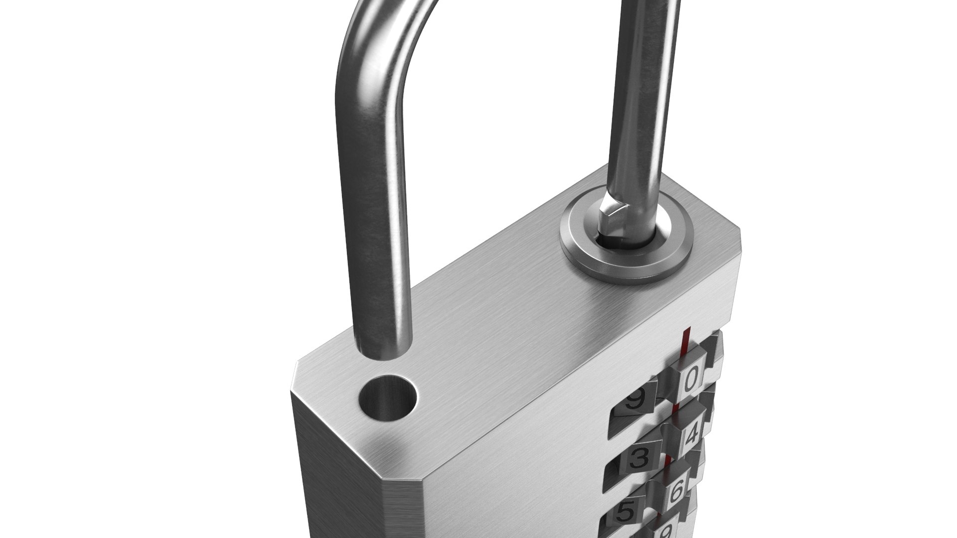 Silver Combination Padlock 3D Model - TurboSquid 1862091