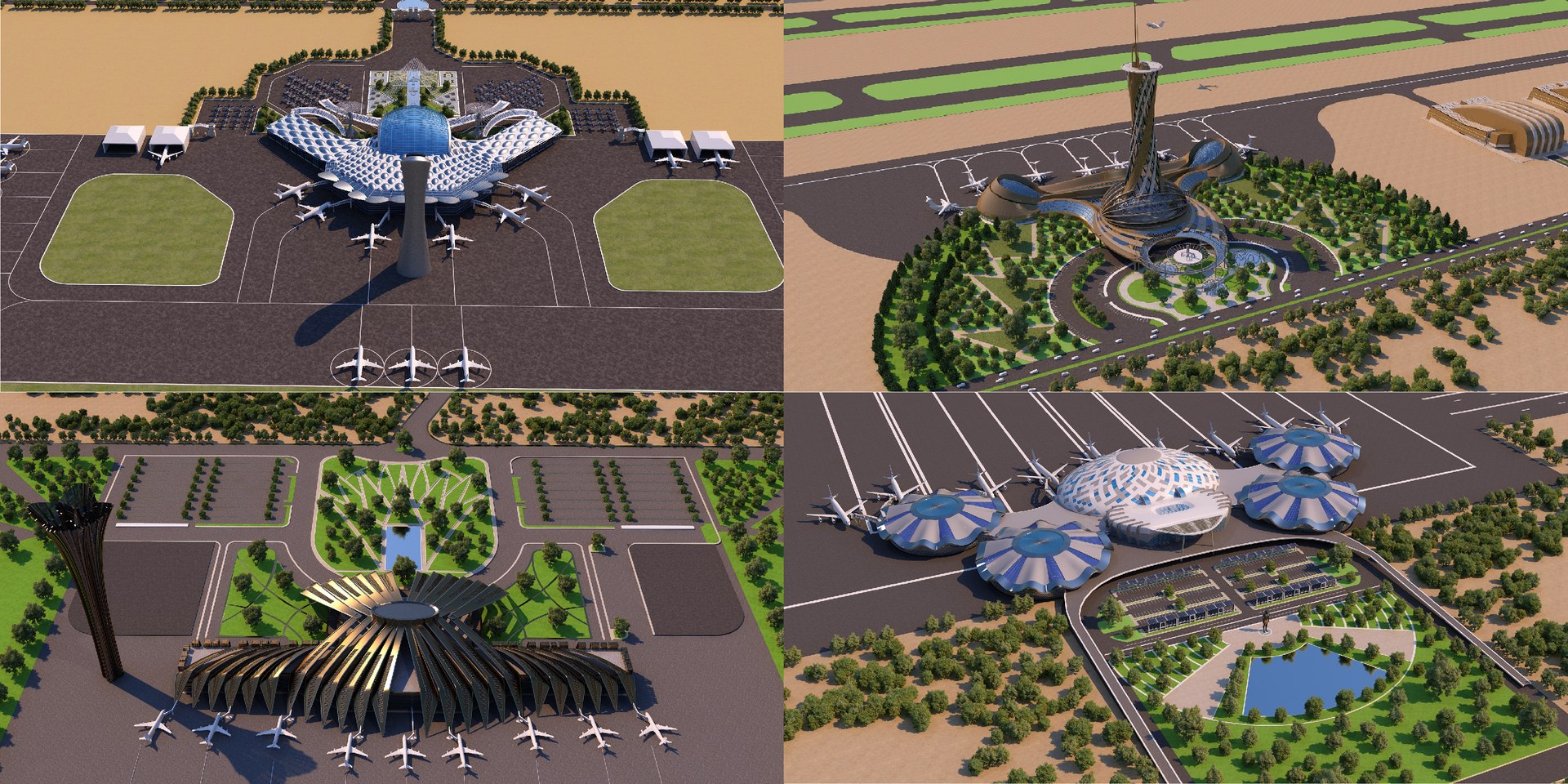 4 Projects - Architecture Airports - 2021 - Collection 013D模型 ...