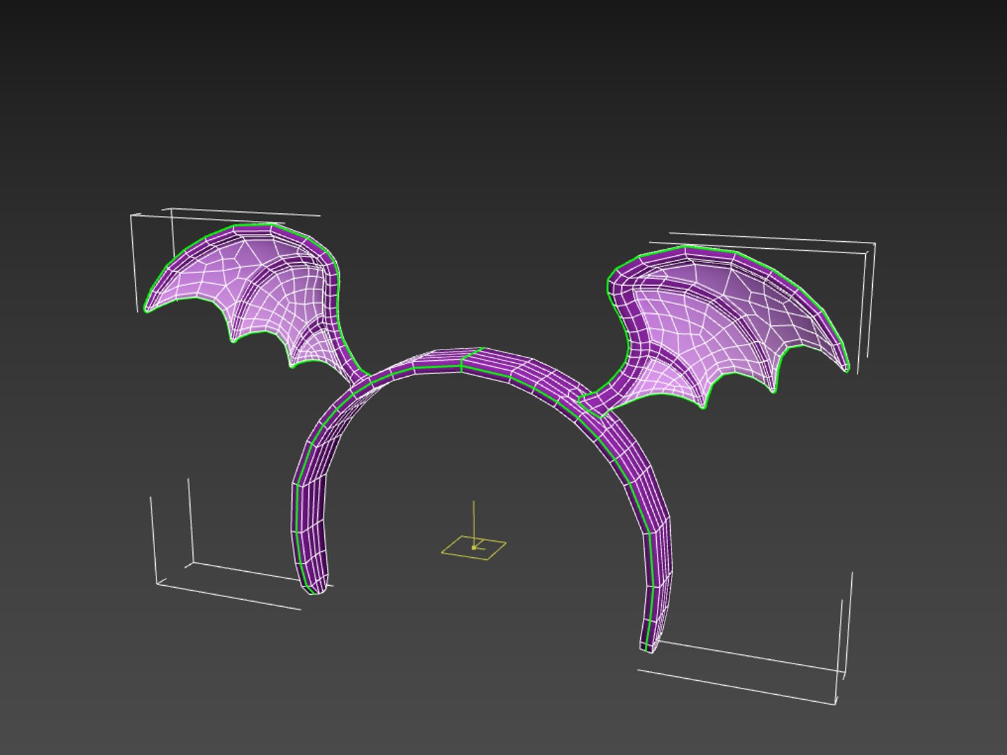Bat wing headband 3D model - TurboSquid 1563065