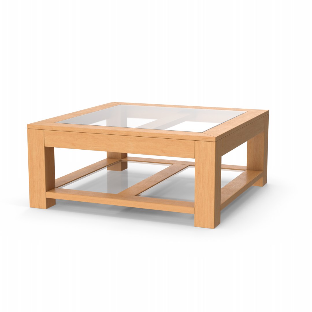 3D Wooden Coffee Table - TurboSquid 2078499