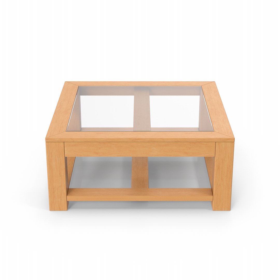 3D Wooden Coffee Table - TurboSquid 2078499