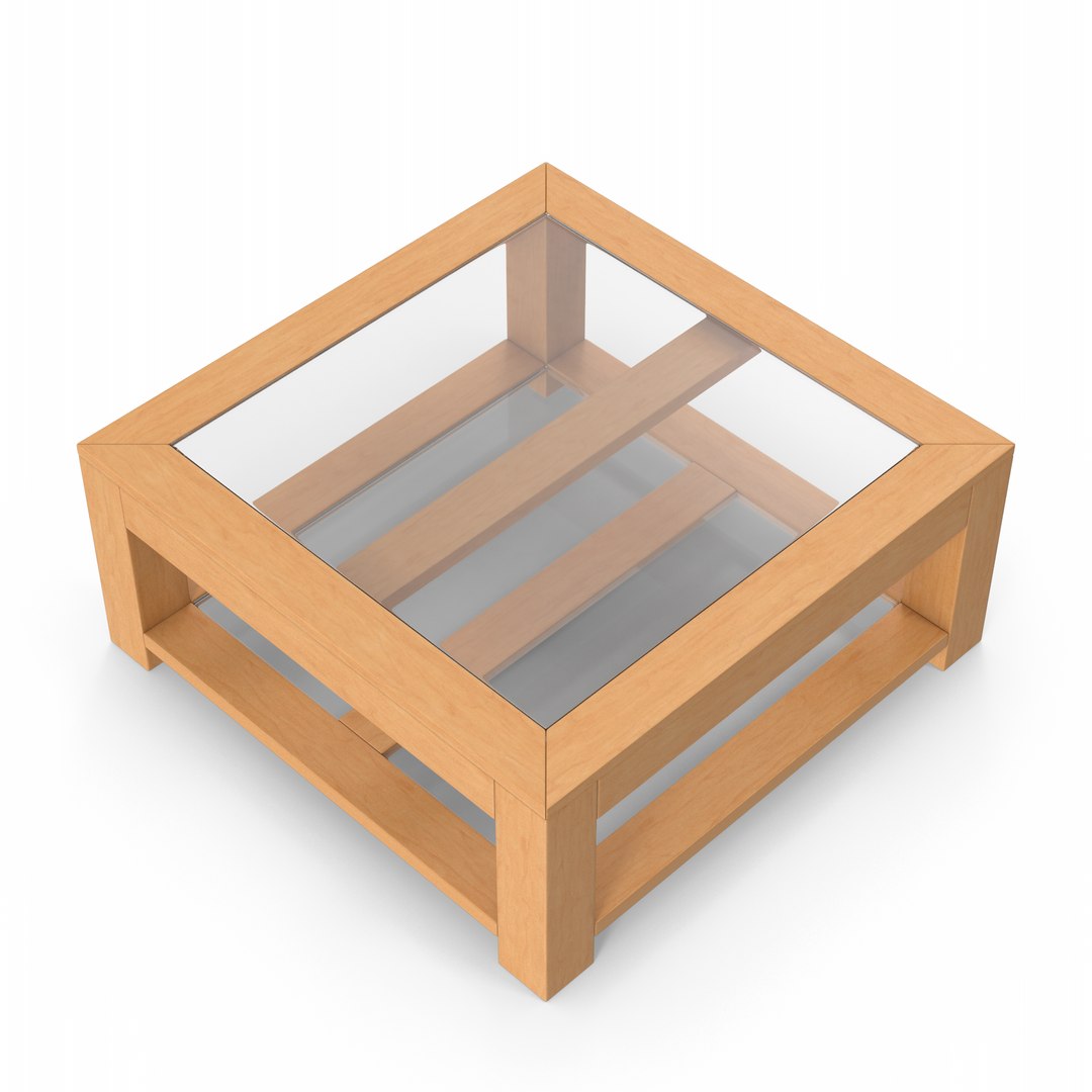 3D Wooden Coffee Table - TurboSquid 2078499