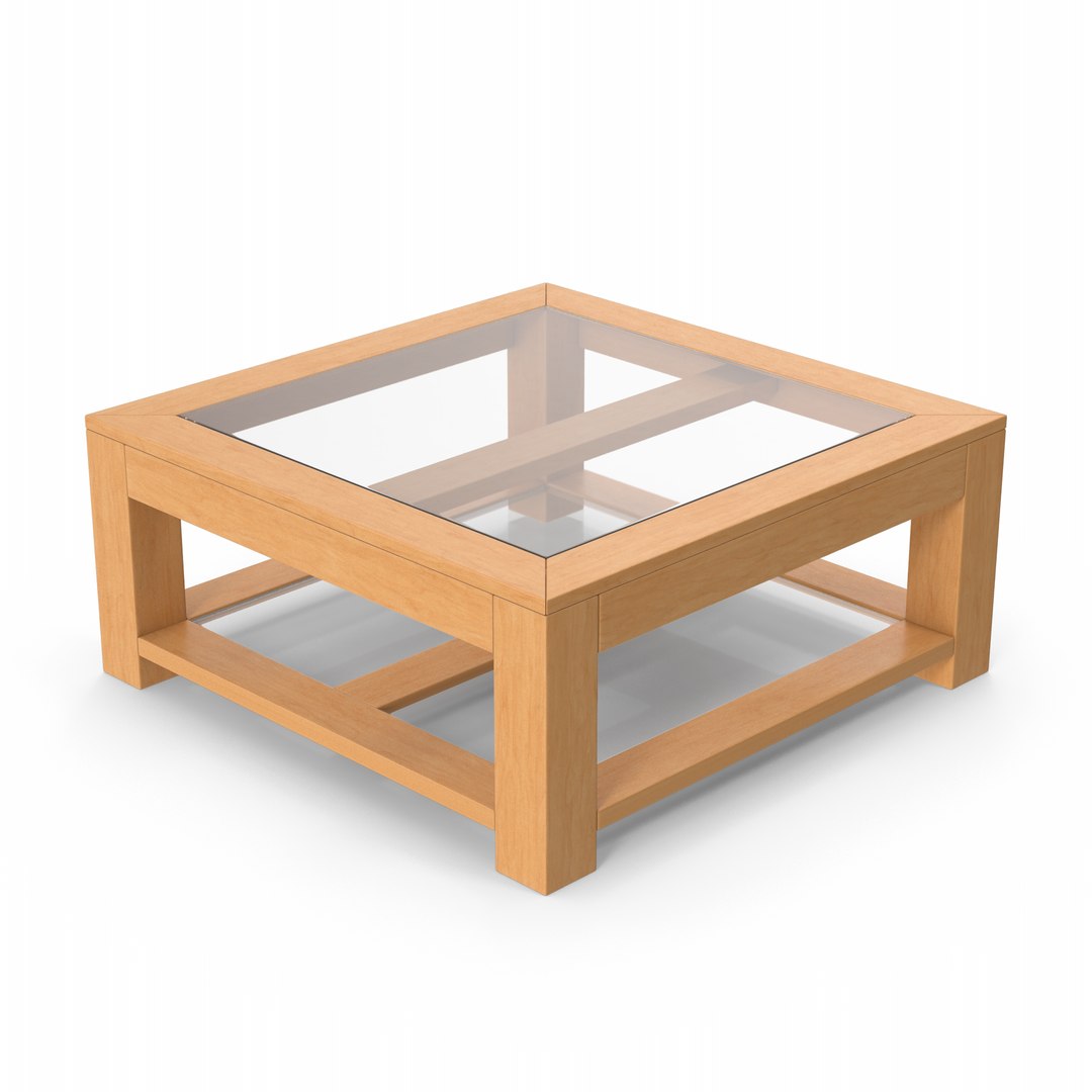 3D Wooden Coffee Table - TurboSquid 2078499