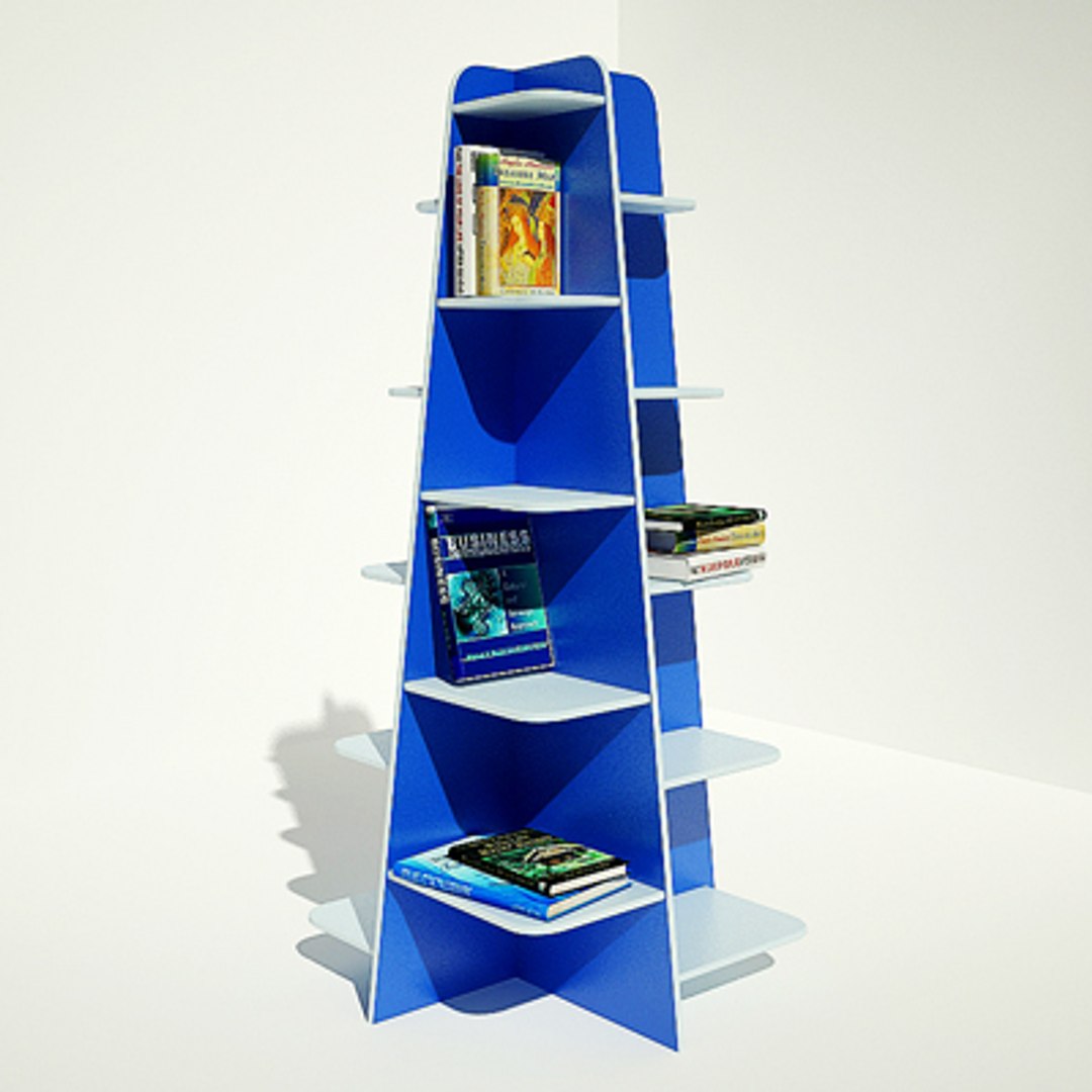 book shelf bookshelf retail 3d model