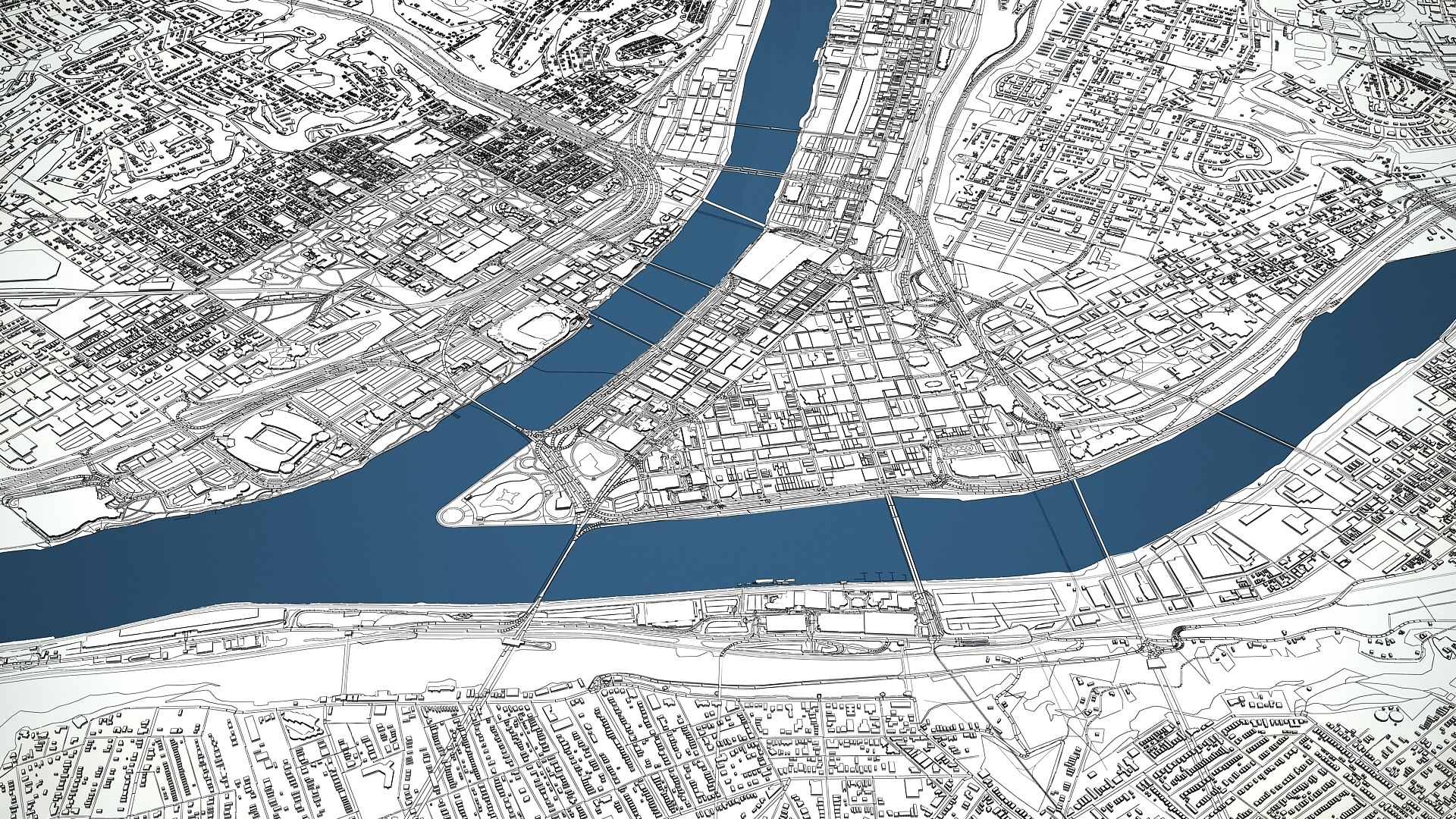 3D Pittsburgh Cityscape - TurboSquid 1499496