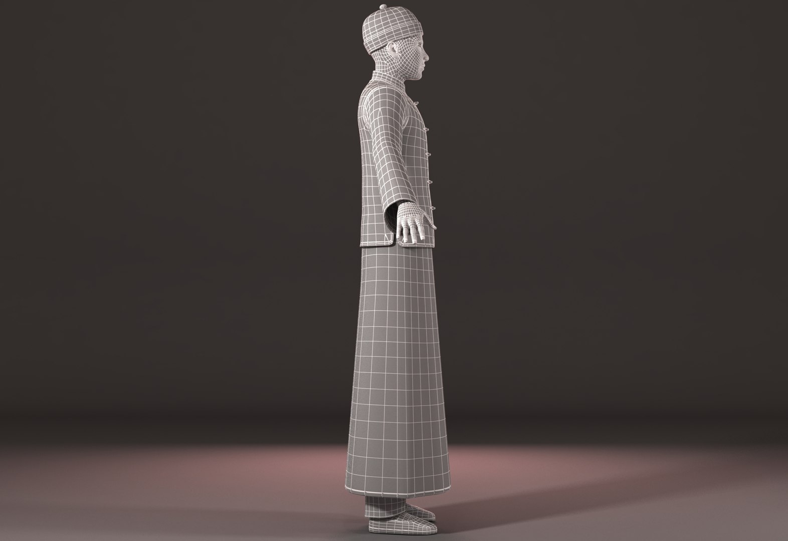 Asian Merchant Man 3D Model - TurboSquid 1537215