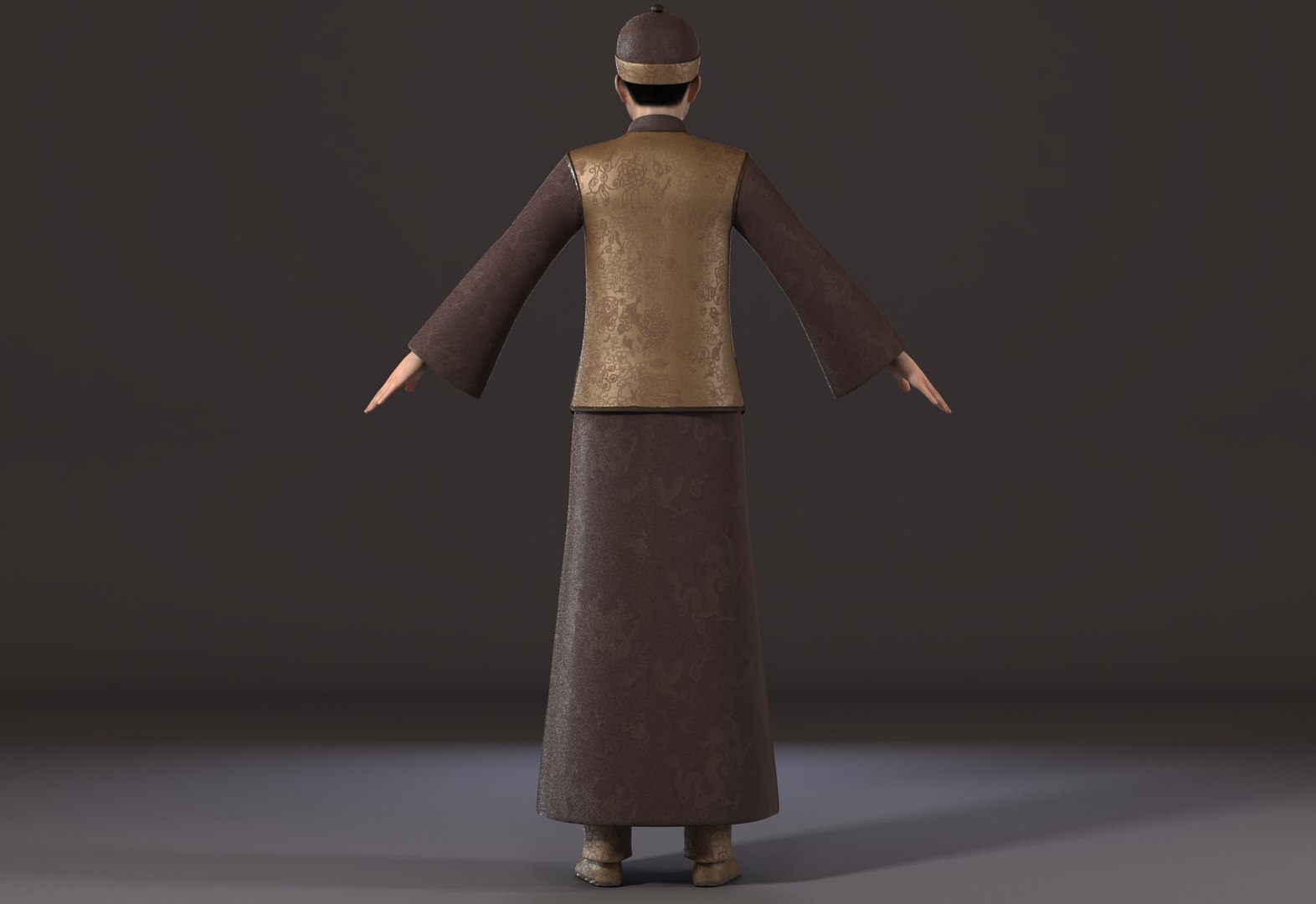 Asian Merchant Man 3D Model - TurboSquid 1537215
