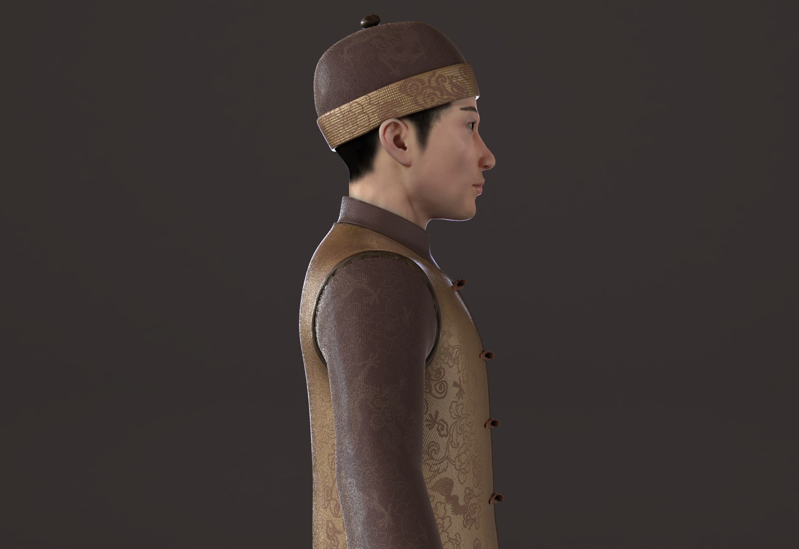 Asian Merchant Man 3D Model - TurboSquid 1537215