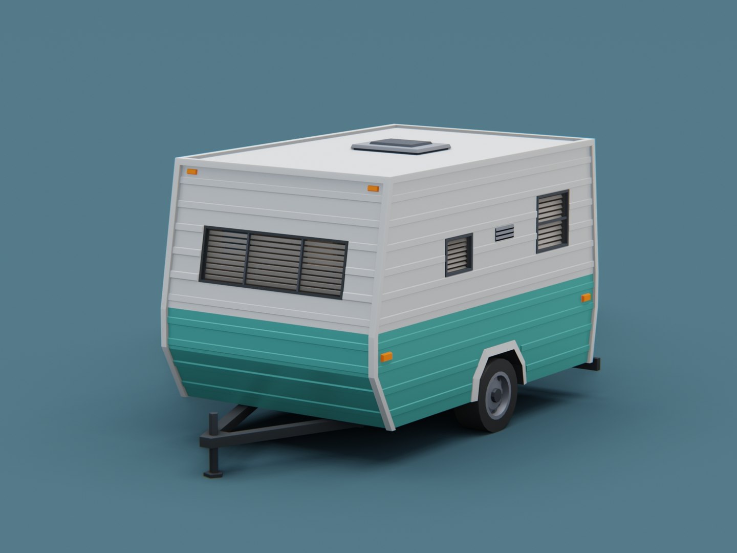 Small Camper Trailer Classic Stylized Low Poly 3D model - TurboSquid ...
