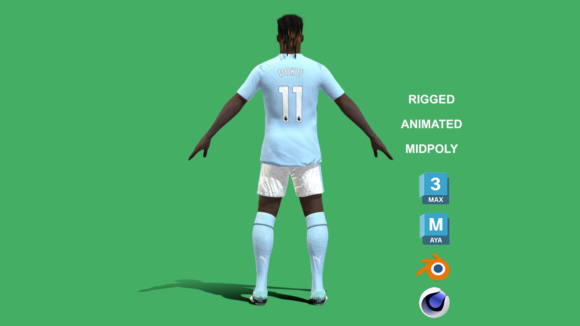 3D Rigged Jeremy Doku Manchester City 2024 Model - TurboSquid 2116540