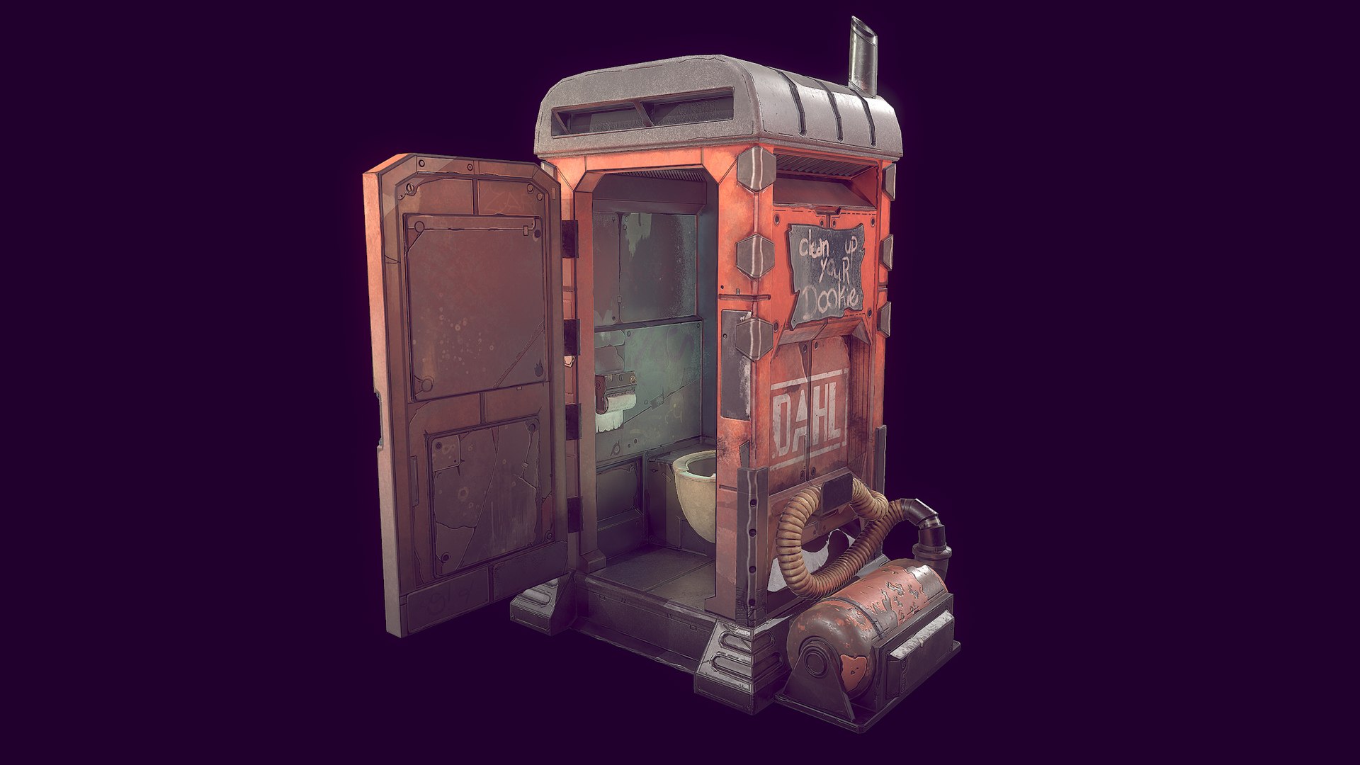 Dahl Porta-potty Borderlands 3D Model - TurboSquid 1605930