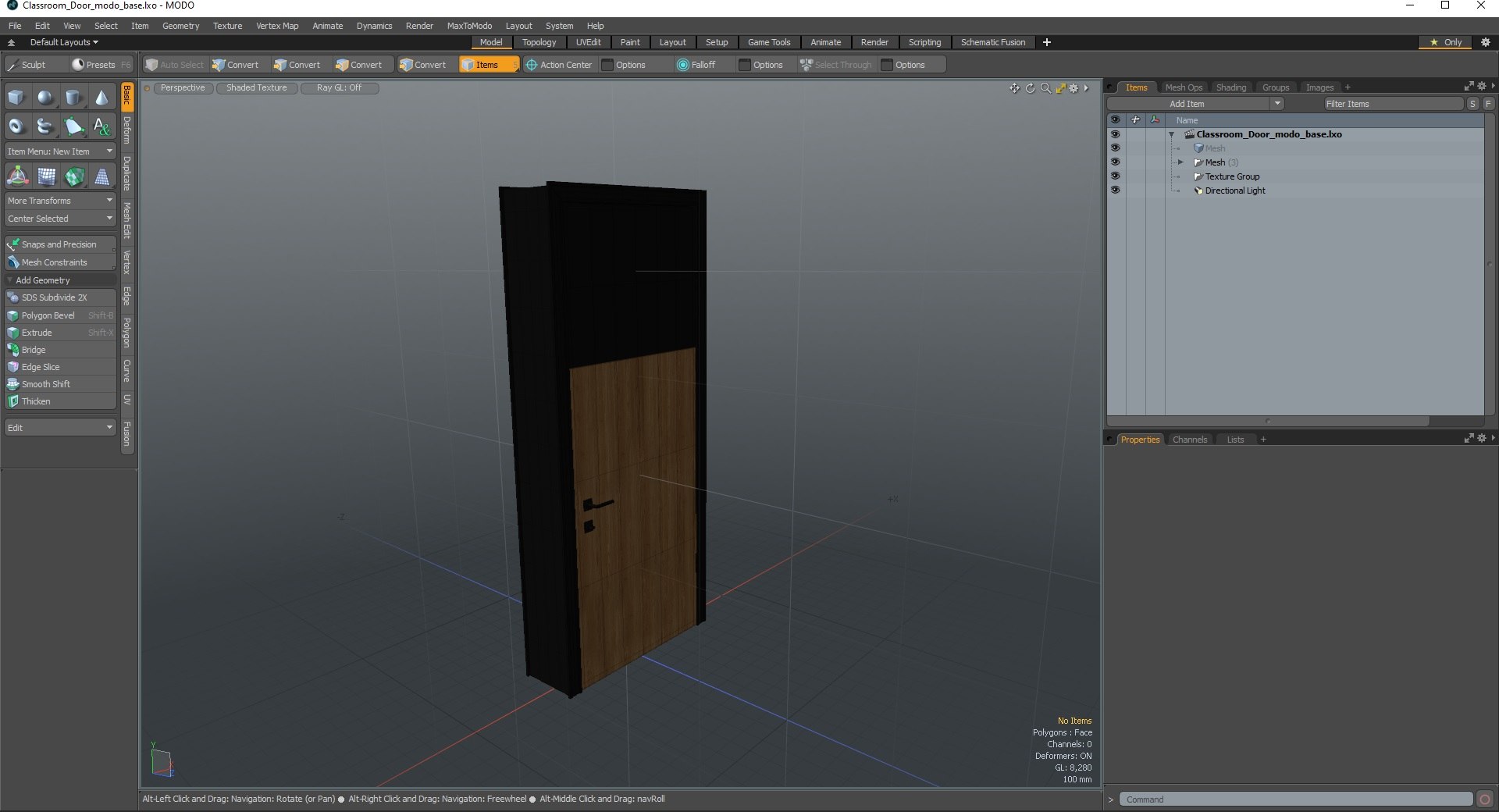3D Model Classroom Door - TurboSquid 2070464