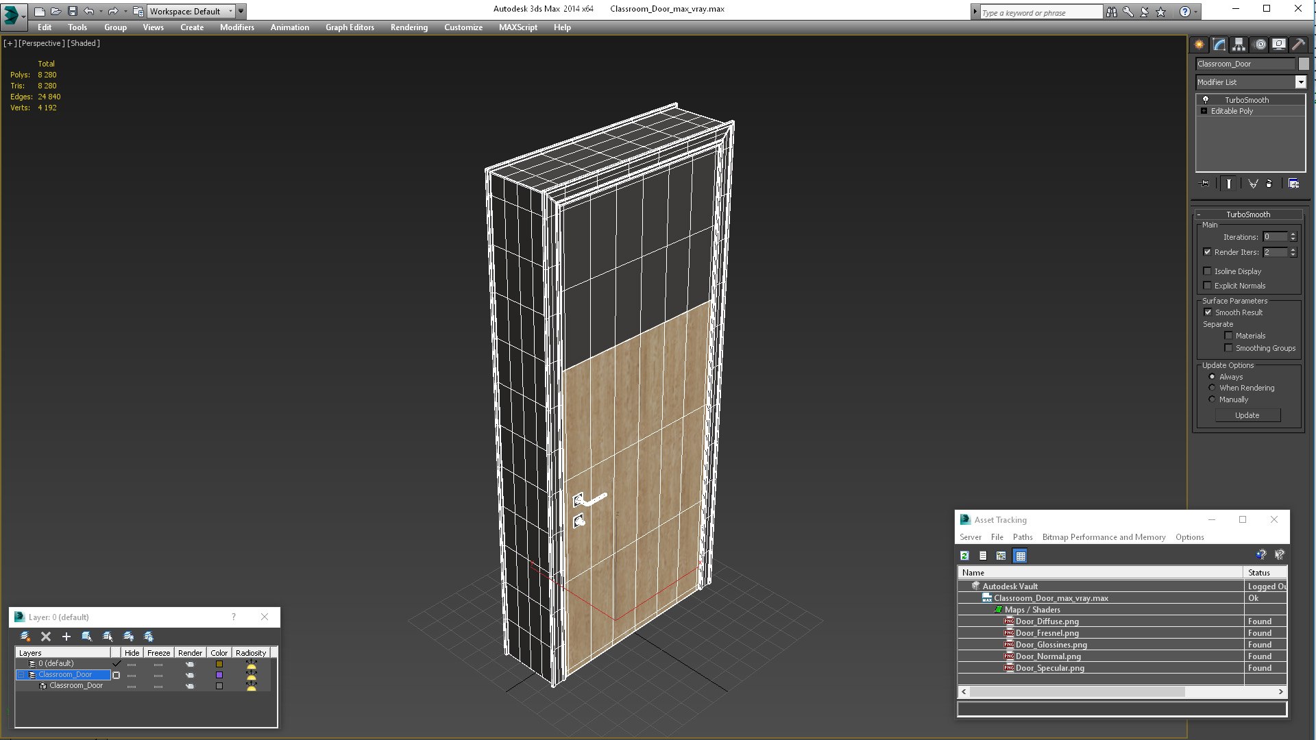 3D Model Classroom Door - TurboSquid 2070464